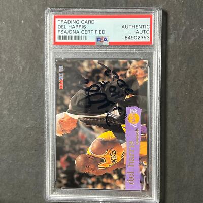 1995 Skybox #182 Del Harris Signed Card AUTO PSA Slabbed Lakers | eBay