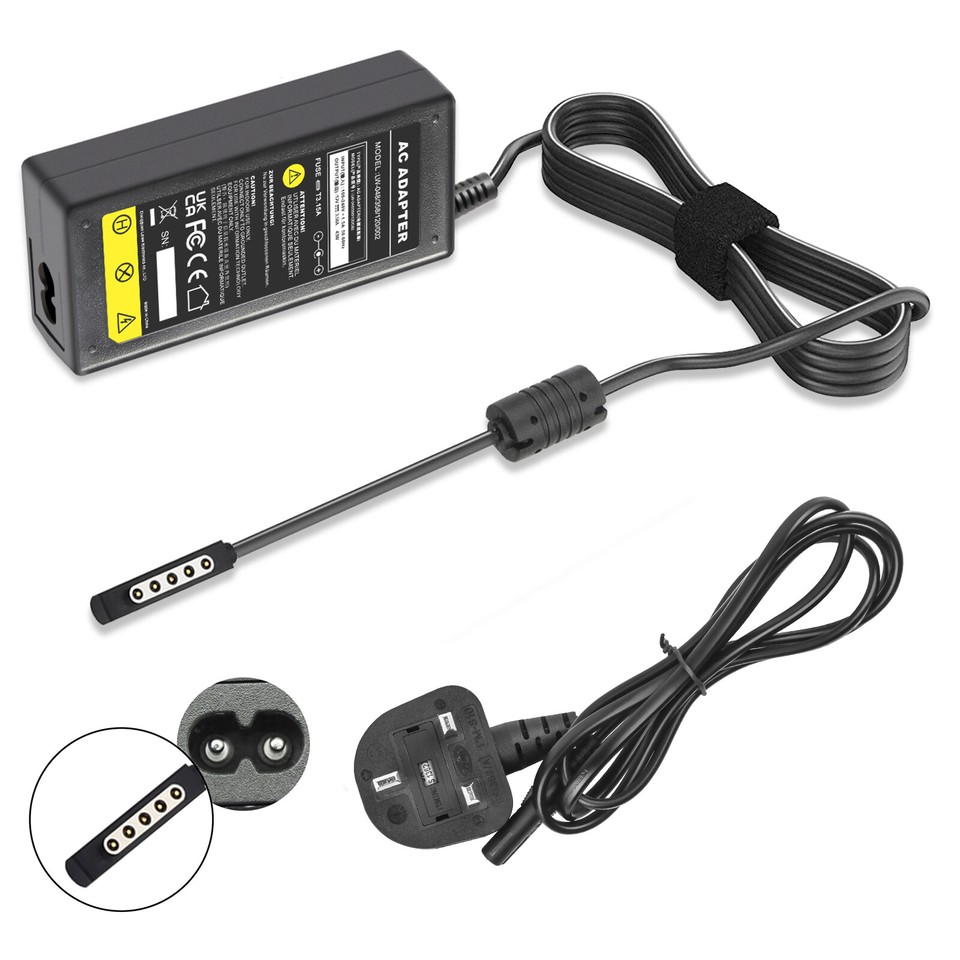 For Microsoft Surface Pro 1 & 2 RT 1601 1514 1536 43W Power Adapter ...