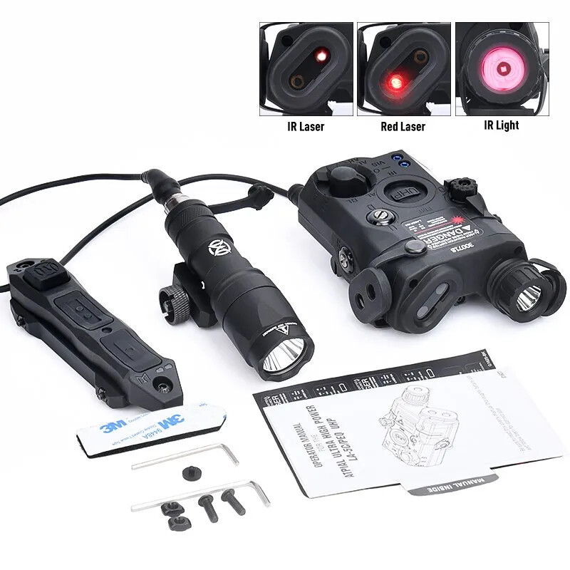 Tactical PEQ 15 IR Illuminator Red Green Blue IR Laser Aiming Sight ...