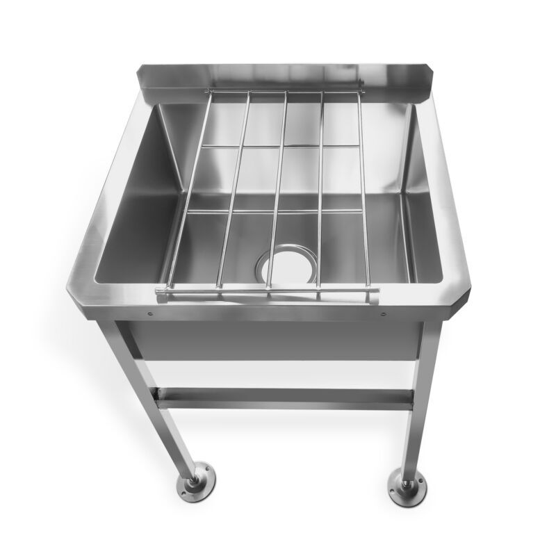 SQUID MOP Janitorial CLEANING Sink Stainless Steel Basin Floor Standing ...