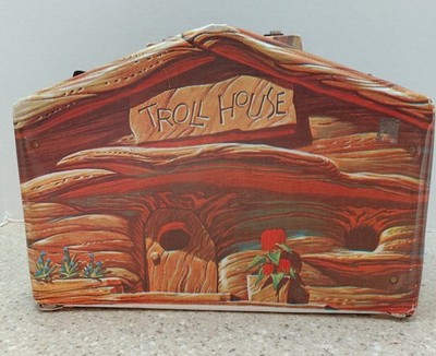 Vintage 1960s Troll House Cave Carrying Case from Atco w/ 2 Troll dolls ...