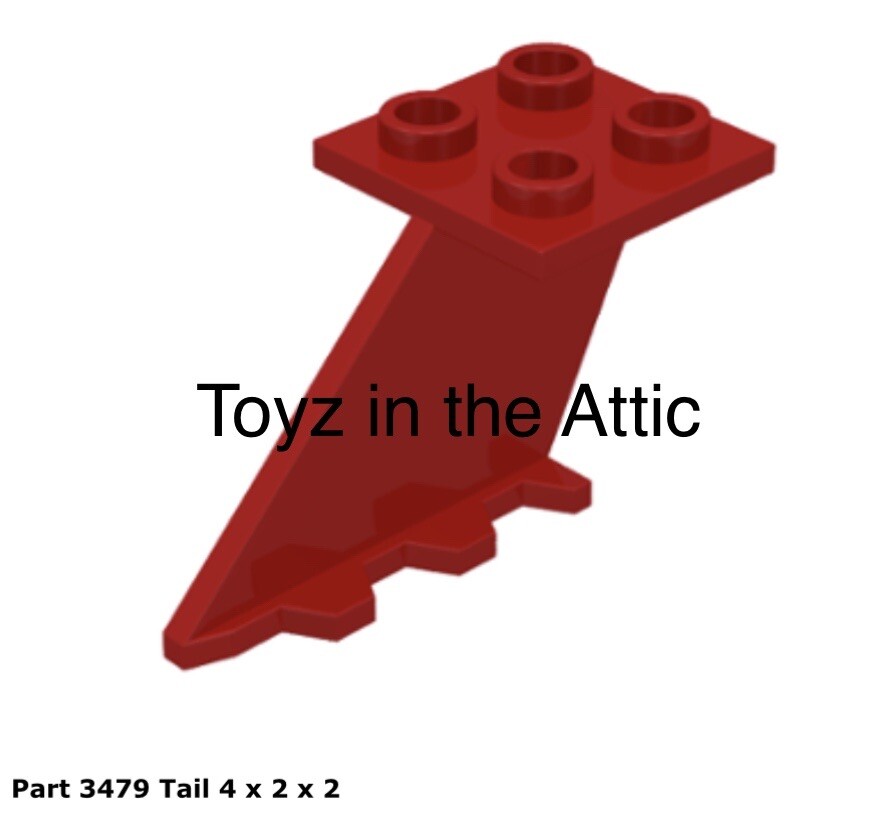 Lego 1x 3479 Red Tail 4 x 2 x 2 Spyrius 6939 | eBay