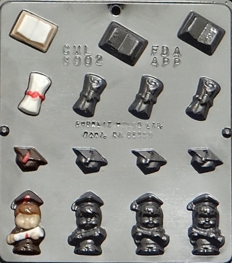 Graduation Assortment Small Chocolate Candy Mold 8002 NEW | eBay