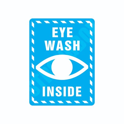 Industrial Safety Decal Sticker EYE WASH INSIDE label | eBay