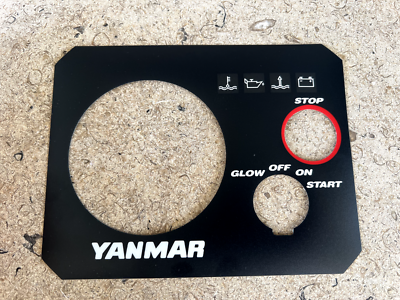 Yanmar Engine Instrument Panel Faceplate Type B 3YM30 3YM20 2YM15 | eBay
