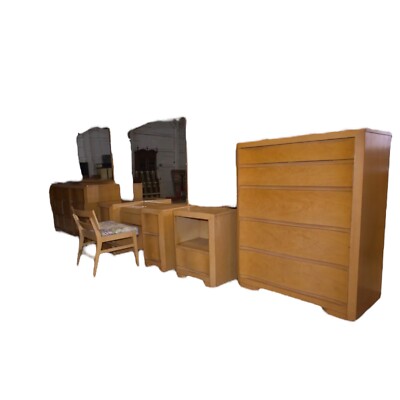 Mid Century Modern Basic Witz Co, Blonde Bedroom furniture set | eBay