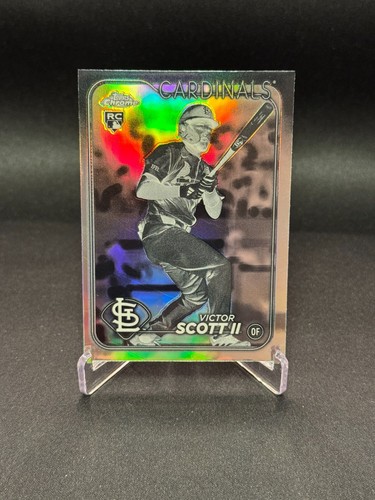 Victor Scott II 2024 Topps Chrome Update NEGATIVE REFRACTOR RC #USC48 ...
