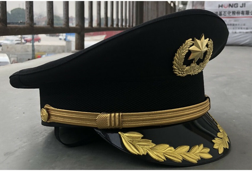 army officer Visor cap security guard hat army caps men military police ...