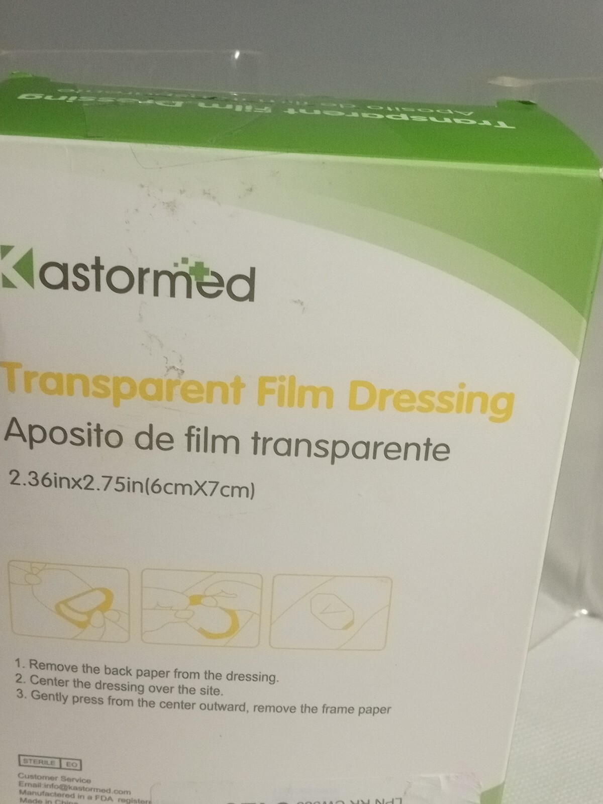 Kastormed Transparent Film Dressing BOX OF 100 2.36 I x75 I ( 6cmX7 cm ...