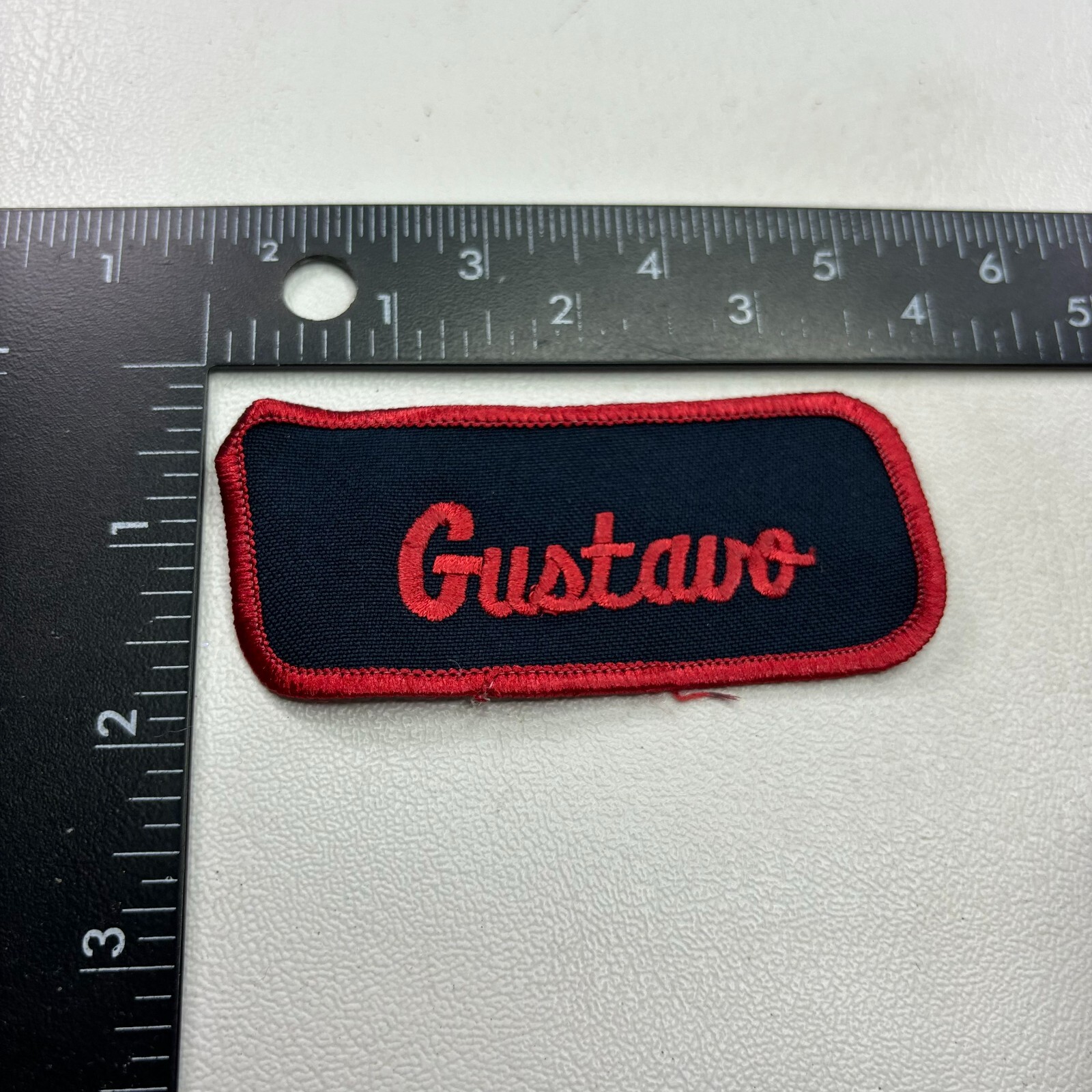 USED Recycled RED BLACK GUSTAVO NAME Patch For Uniform / Service ...