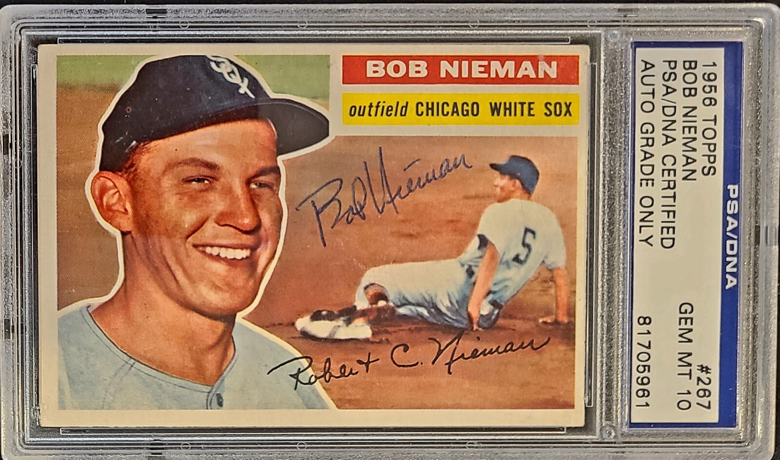 1956 Topps - #267 Bob Nieman PSA/DNA Gem Mint 10 For Autograph | eBay