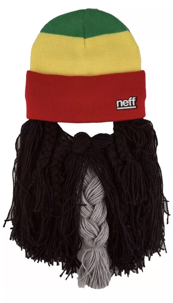 Neff Bunyan Beard Beanie / Hat • NWT Adult Rasta • #24669-K1 | eBay