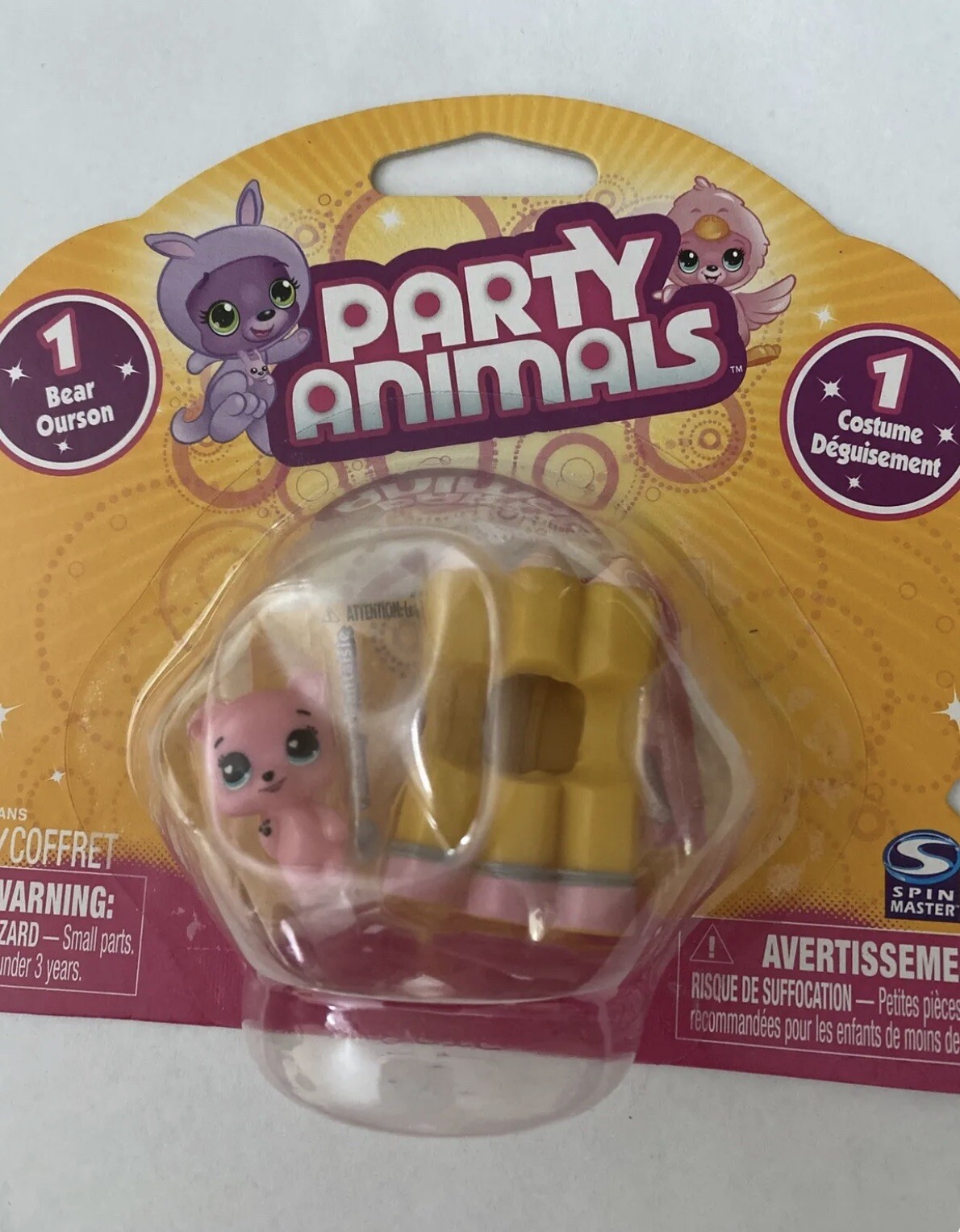 NEW PARTY ANIMALS TOY 1 PINK BEAR & 1 COSTUME 2010 Spin Master | eBay