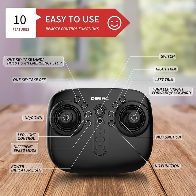 Deerc De51 Remote Control Helicopter Altitude Hold RC Helicopters With Gyro for for sale online ...