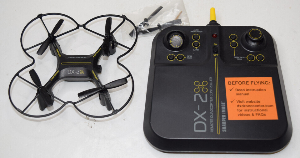 SHARPER IMAGE DX-2 Rechargeable Remote Quadcopter/ Stunt Drone No ...