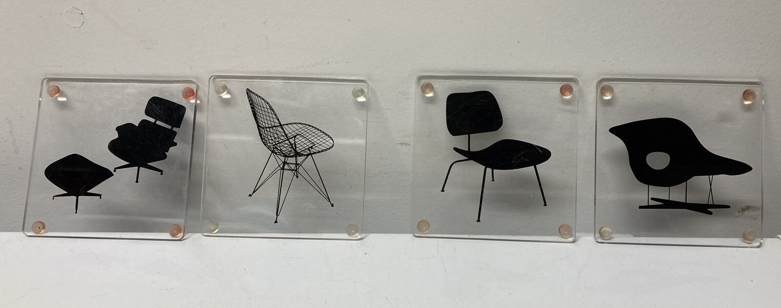 Museum of Modern Art MOMA Eames Office Chair Coasters - set of 4 - AS ...