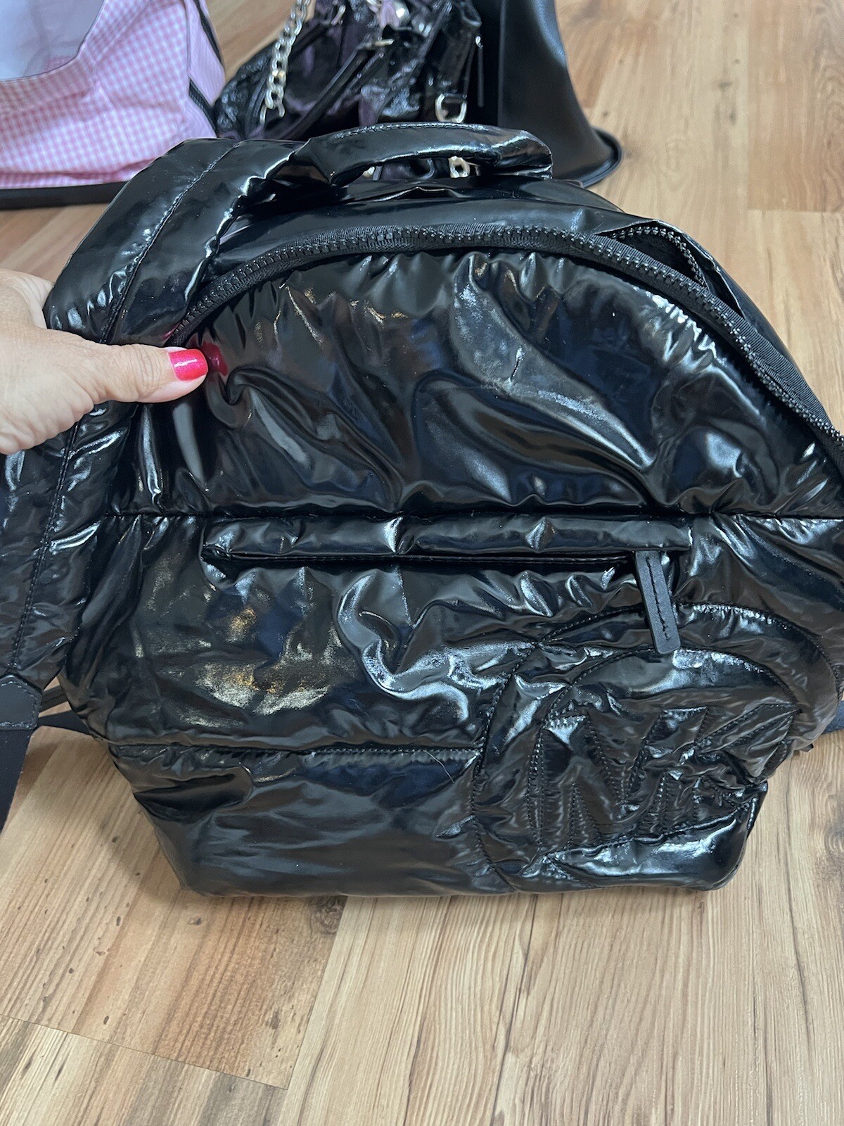 Michael Kors black Patent Leather Backpack - Gem