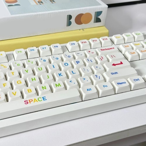 113 Keys XDA Profile Rainbow Color Large Fonts Keycaps For Mechanical ...