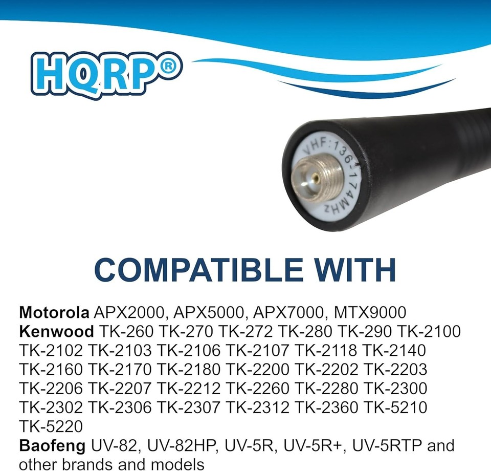4x VHF Antennas for Motorola Astro-Saber CP110 APX2000 APX4000 APX5000 ...