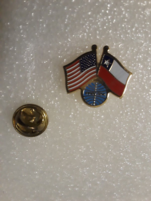 Vintage Pan AM Dual Flags USA-Chile Employee Pin | eBay