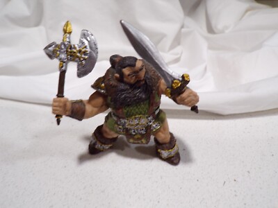 Papo DWARF WARRIOR w/GIANT AXE & SWORD 2014 Adventure Figure Fantasy | eBay