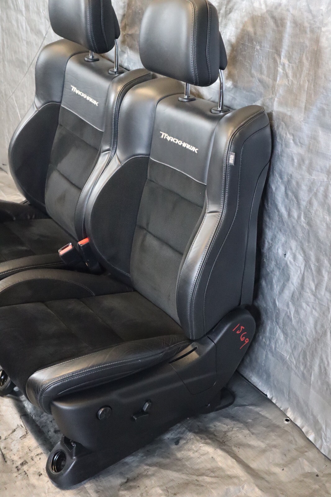 2018 JEEP TRACKHAWK SRT HELLCAT OEM BLACK LEATHER SUEDE FRONT N REAR ...