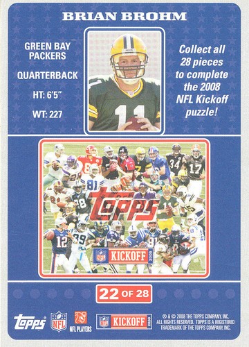 2008 Topps Kickoff - Brian Brohm #167 (RC) for sale online | eBay