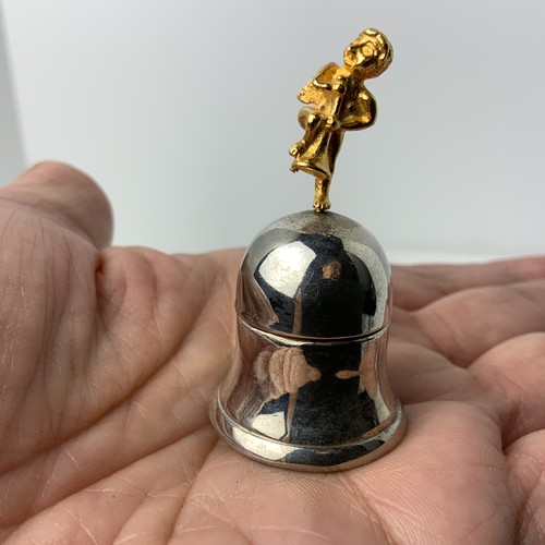 Vintage Silver Tone First Tooth Holder Cherub Topped Tooth Fairy Box | eBay