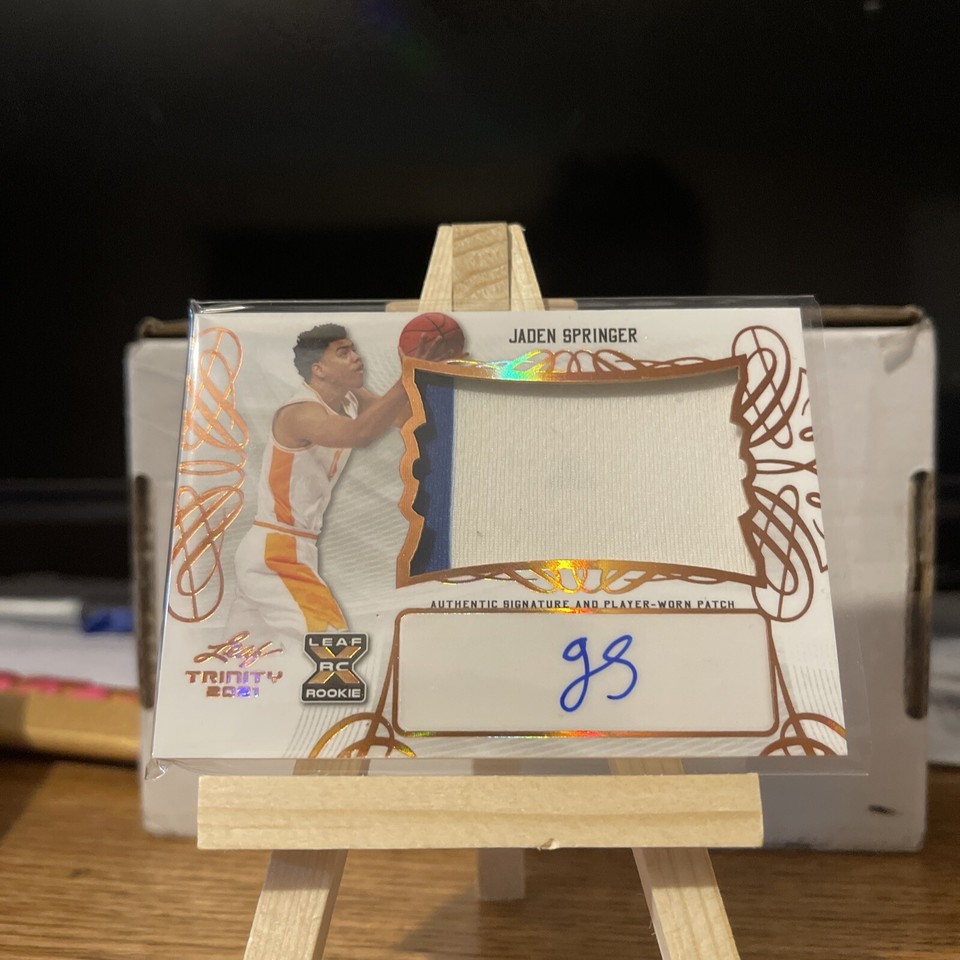 2021 Leaf Trinity Jersey Autograph RC Jaden Springer | eBay