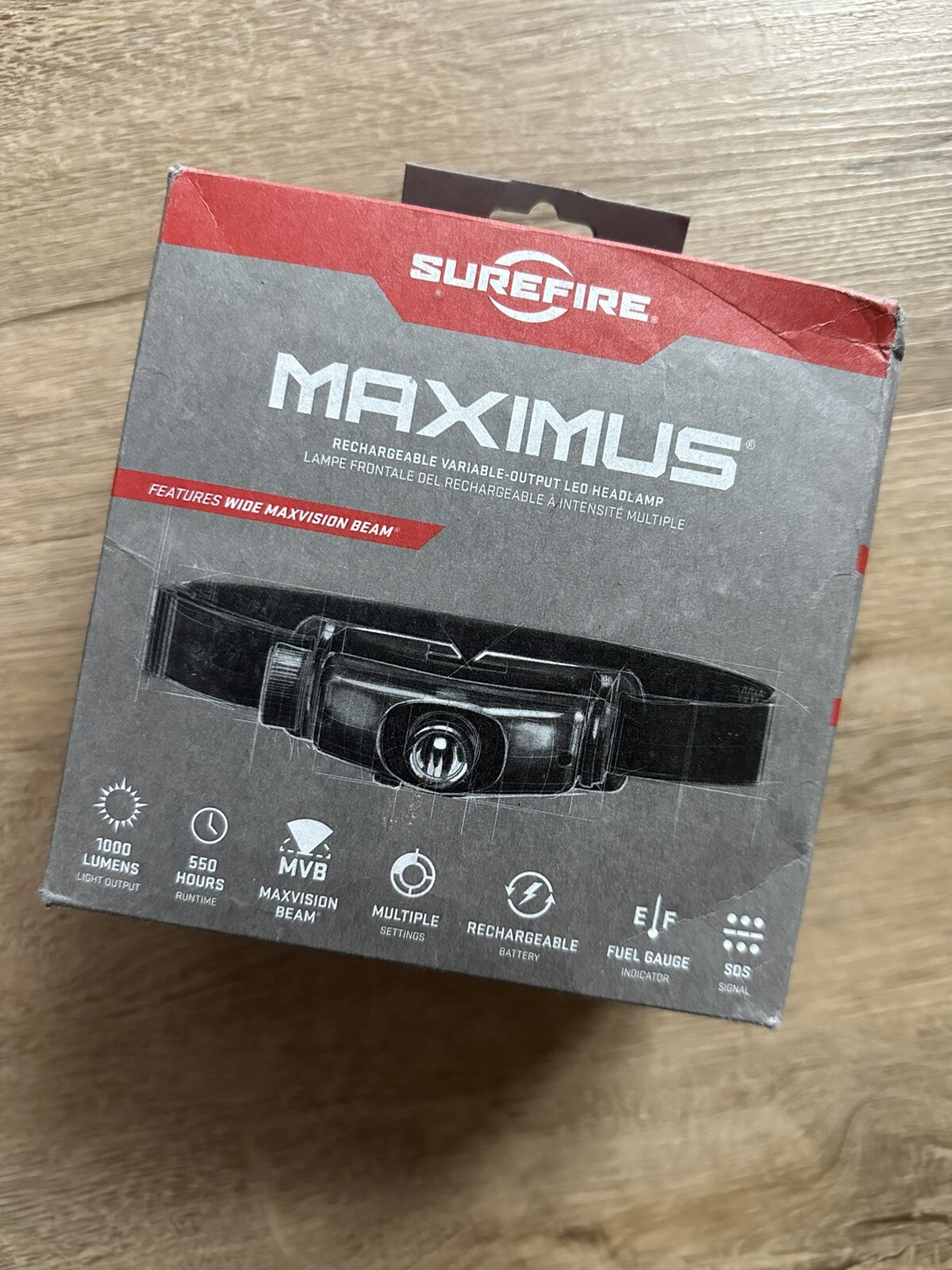 SureFire Maximus Rechargeable Variable-Output LED Headlamp 1000 Lumens ...