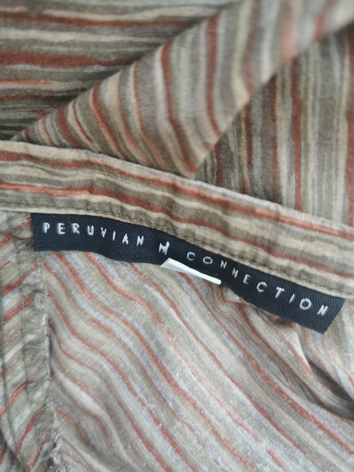 PERUVIAN CONNECTION Uk 14 100% PIMA Cotton Skirt - Gem