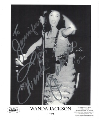 WANDA JACKSON Signed 8X10 Let's Have A Party Fujiyama Mama Jack White ...