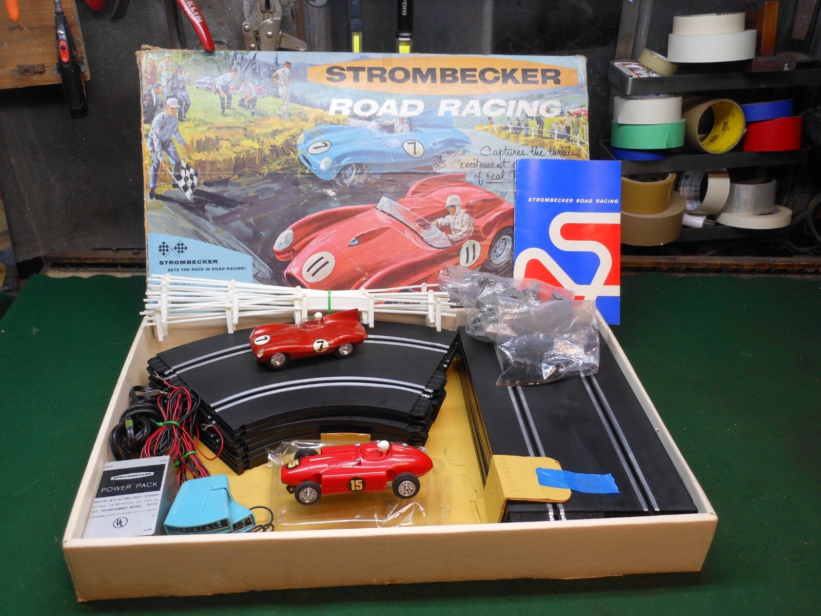 1960's Strombecker British American Road Racing Slot Car Ferrari Lancia ...