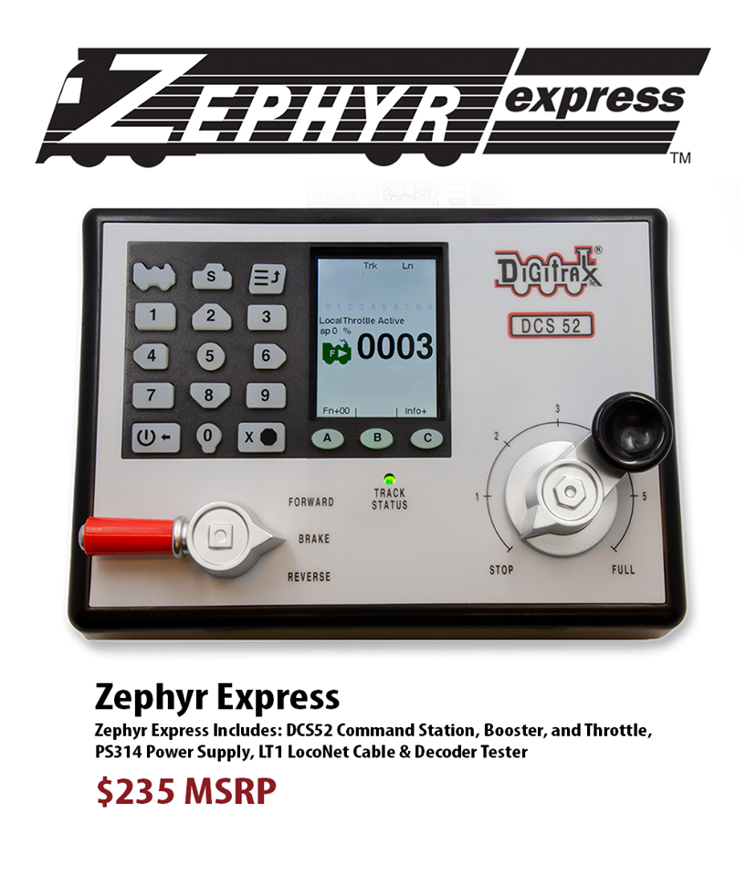 Digitrax ~ New 2025 ~ DCS52 Zephyr Express Starter Set DCC ~ USA ...