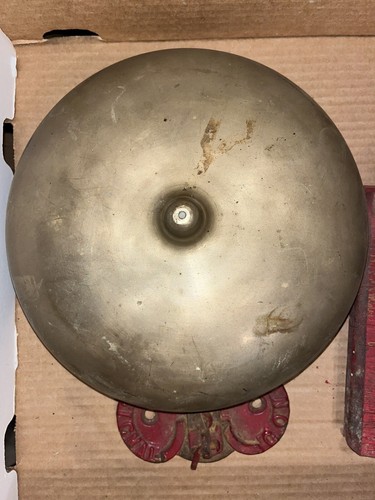 VTG Signal Gong Fire Bell Alarm Cast Iron Brass 100% Original ESTATE ...