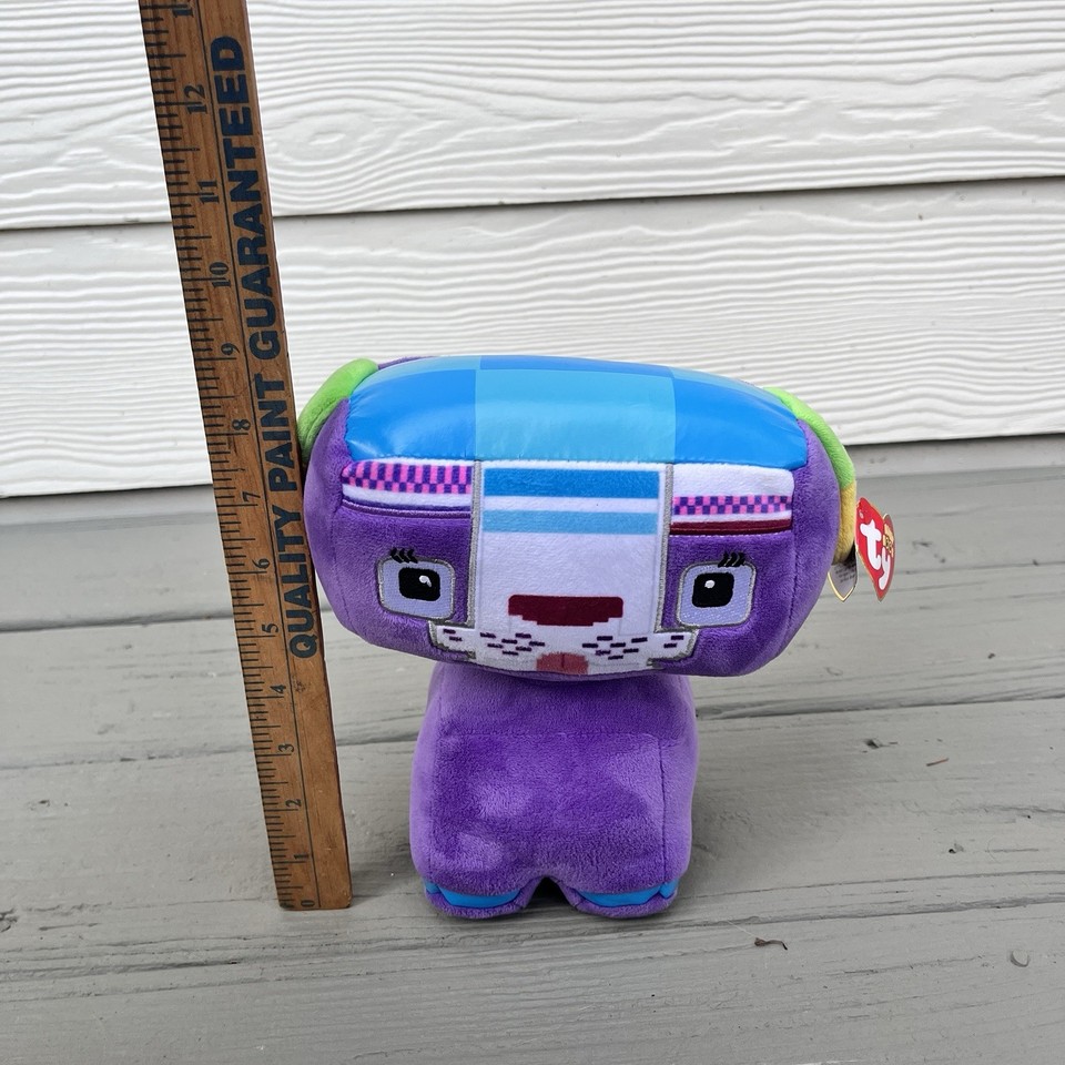 LEGO x Ty Beanie Boos Widget Purple 8" Pixel Puppy Dog Plush Toy ...