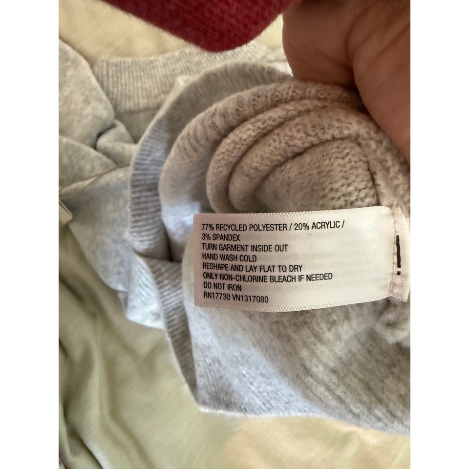 A New Day Grey "Amour" Sequin Mock Neck Sweater Size S | eBay UK