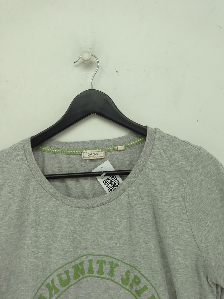 Fat Face Women's T-Shirt UK 16 Grey Cotton with Elastane Basic | eBay UK