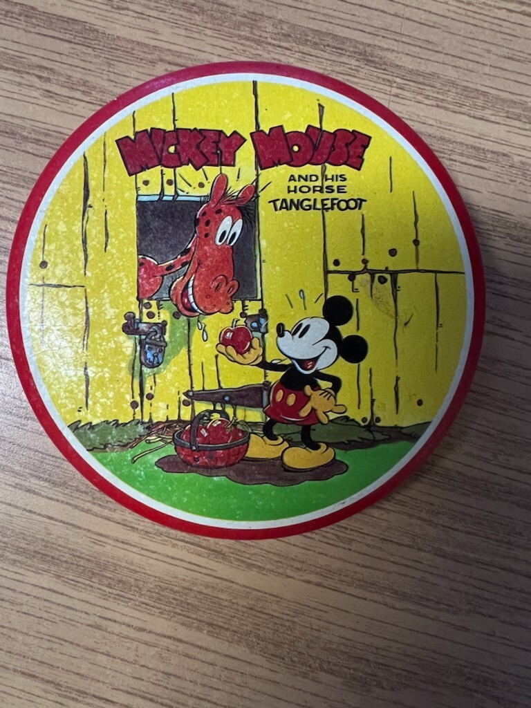 Mickey Mouse and His Horse Tanglefoot Small Tin -LID ONLY | eBay
