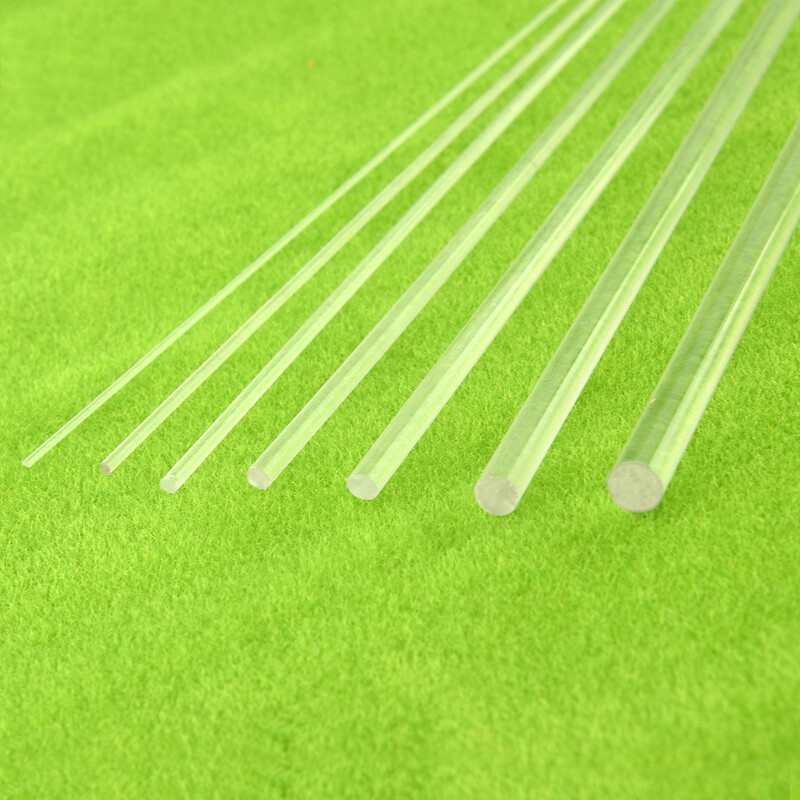 250mm Plastic Clear Perspex Solid Rod Bar Round Dowel 1 1.5 2 3 5 6mm ...