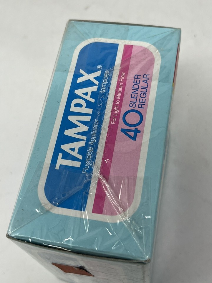 Vintage Tampax Tampons 40 Slender Regular Prop Movie Set Sealed Box ...