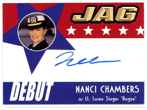 JAG NANCI CHAMBERS AS LT LOREN SINGER AUTOGRAPH D4 | eBay