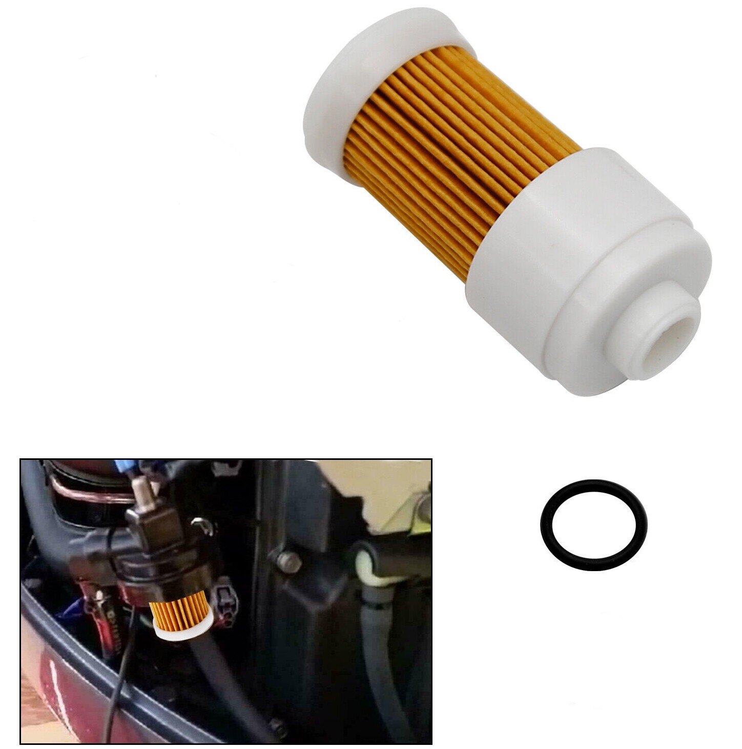 Fuel Filter For Yamaha 150-175-200-225-300 68F-24563-10-00 150HP-300HP ...