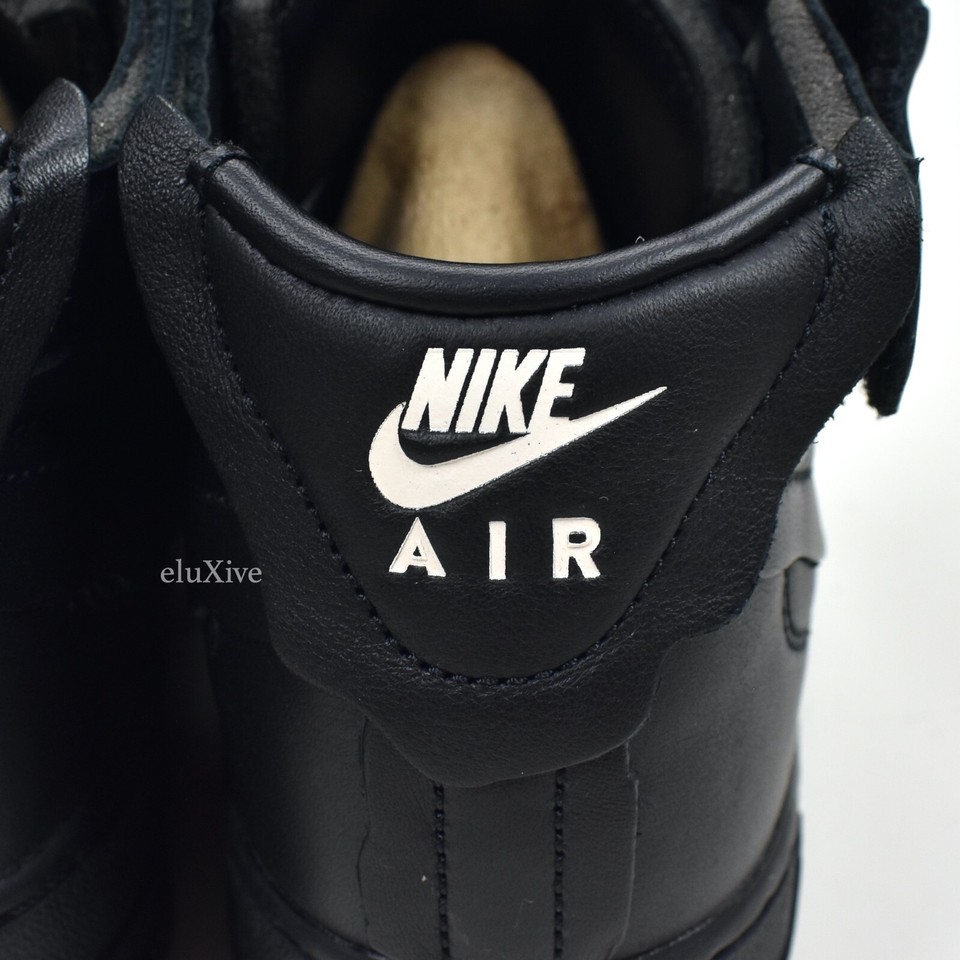 NWT Comme des Garcons Nike Air Force 1 Mid AF1 CDG Black Men's 7.5 DS ...