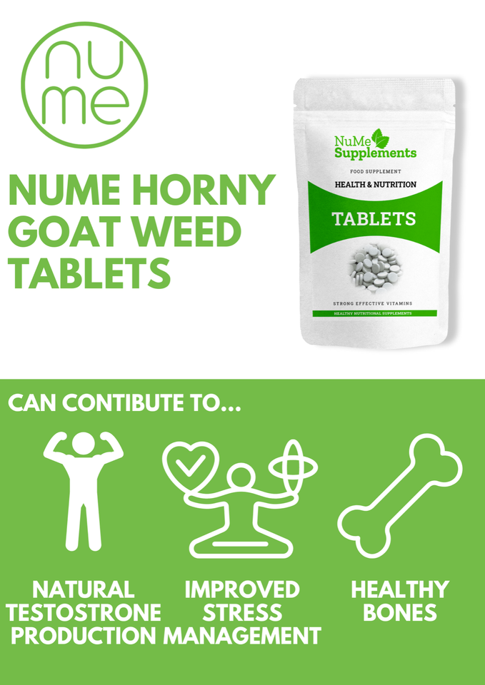 Horny Goat Weed Tablets | 1250mg/Tablet High Strength Male Libido Boost ...