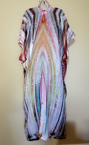 Kimono Artsy Boho Watercolor Wood Grain Duster Plus One Size 1X 2X 3X ...