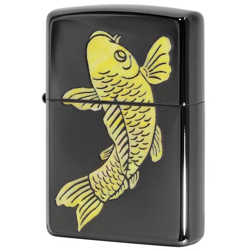 ZIPPO Lighter Koi Carp Shell Black CORP | eBay