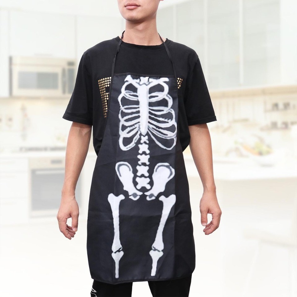 Halloween Scary Skeleton Apron Chef Kitchen Cook Apron for Adult ...
