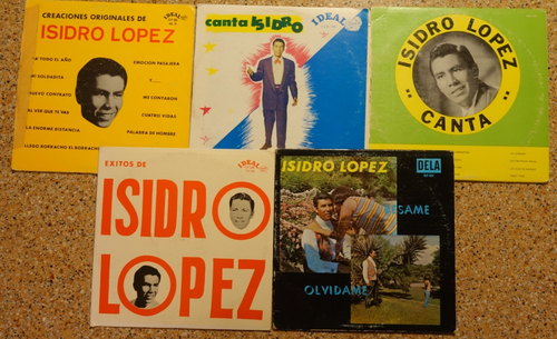 ISIDRO LOPEZ 5 LP Record Lot RARE TEJANO Ranchera Bolera Polka BESAME ...