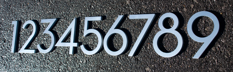 Modern House Numbers Modern Font Set of Four 8" | eBay